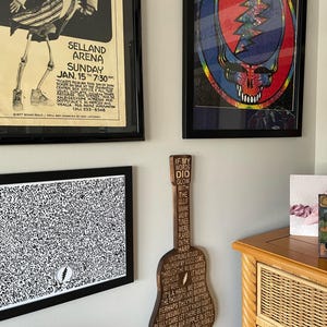 Ripple Engraved Guitar ~ Deadhead Fan Gift ~ Music Memorabilia ~ Jam ...