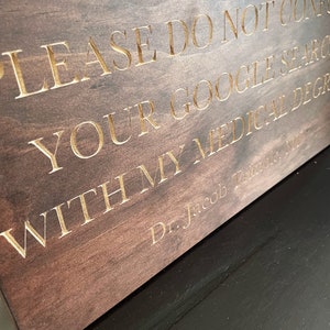 Personalized Doctor Sign ~ Engraved Medical Office Door Decor ~ Custom ...