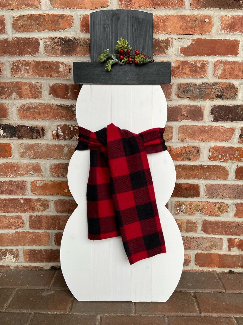 Wood Snowman Distressed Farmhouse Snowman Holiday Winter - Etsy
