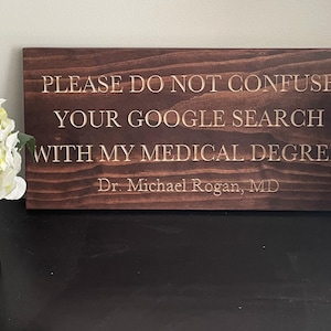 Personalized Doctor Sign ~ Engraved Medical Office Door Decor ~ Custom ...