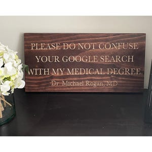 Personalized Doctor Sign ~ Engraved Medical Office Door Decor ~ Custom ...