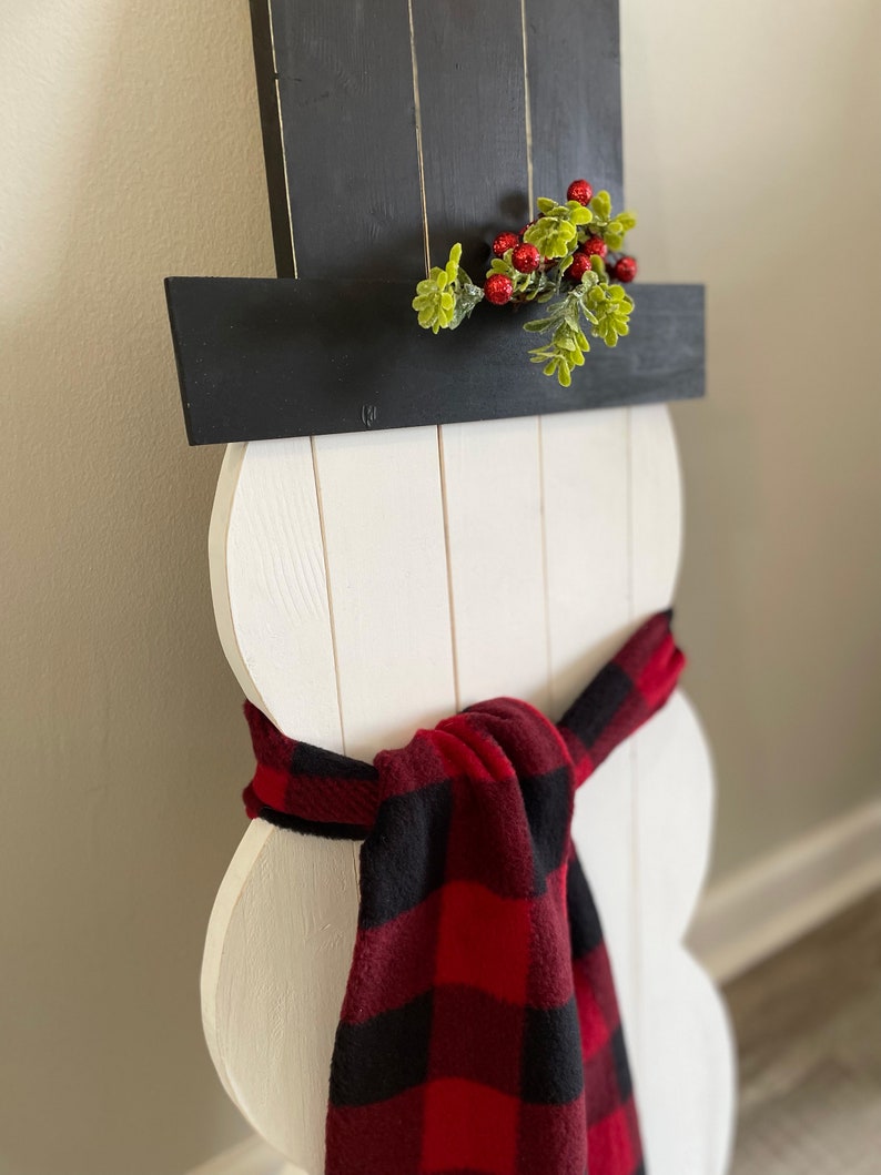 Wood Snowman Distressed Farmhouse Snowman Holiday Winter - Etsy