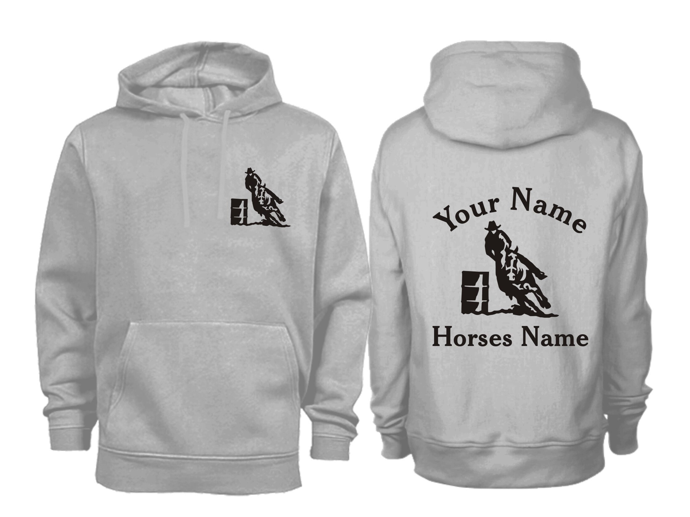 Personalised Barrel Racing Horse Hoodie H020 | Etsy