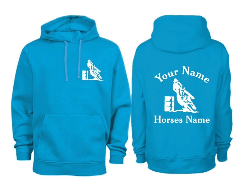 Personalised Barrel Racing Horse Hoodie H020 - Etsy UK