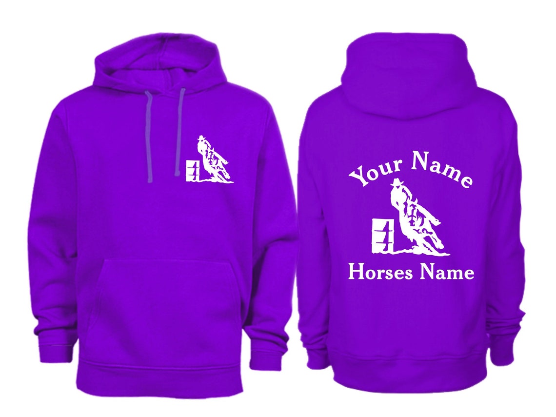 Personalised Barrel Racing Horse Hoodie H020 | Etsy UK