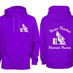 Personalised Barrel Racing Horse Hoodie H020 - Etsy UK