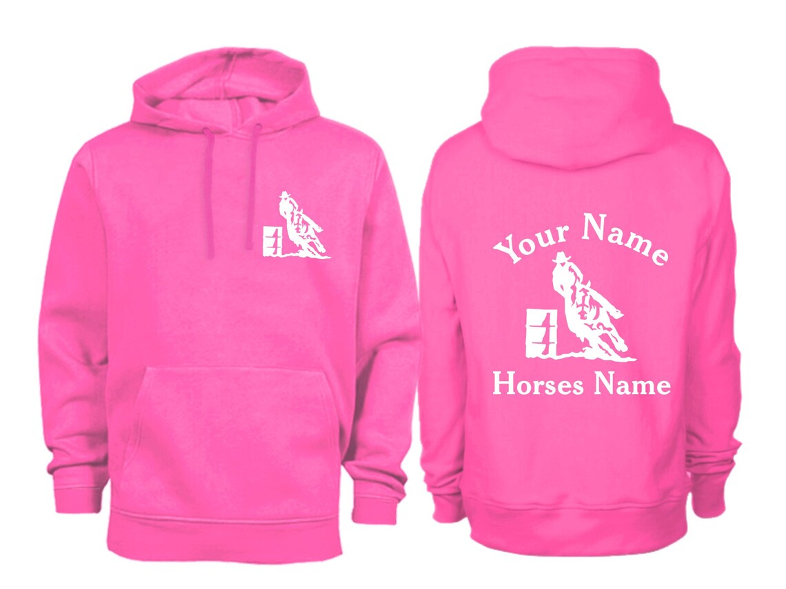 Personalised Barrel Racing Horse Hoodie H020 | Etsy UK
