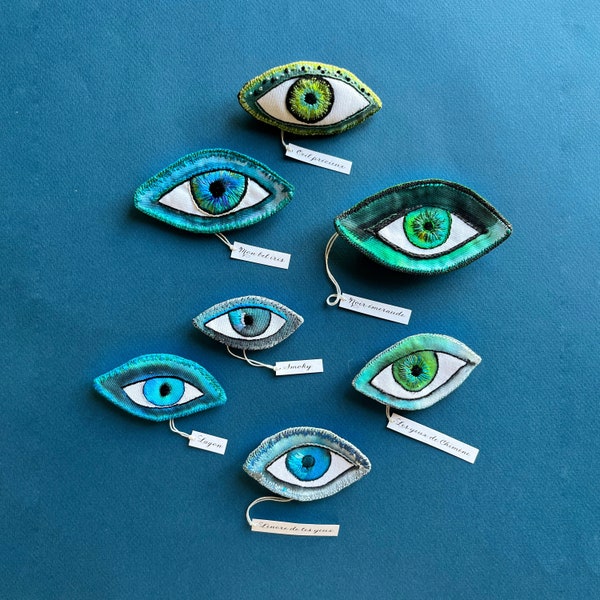 Embroidered Eyes - Etsy