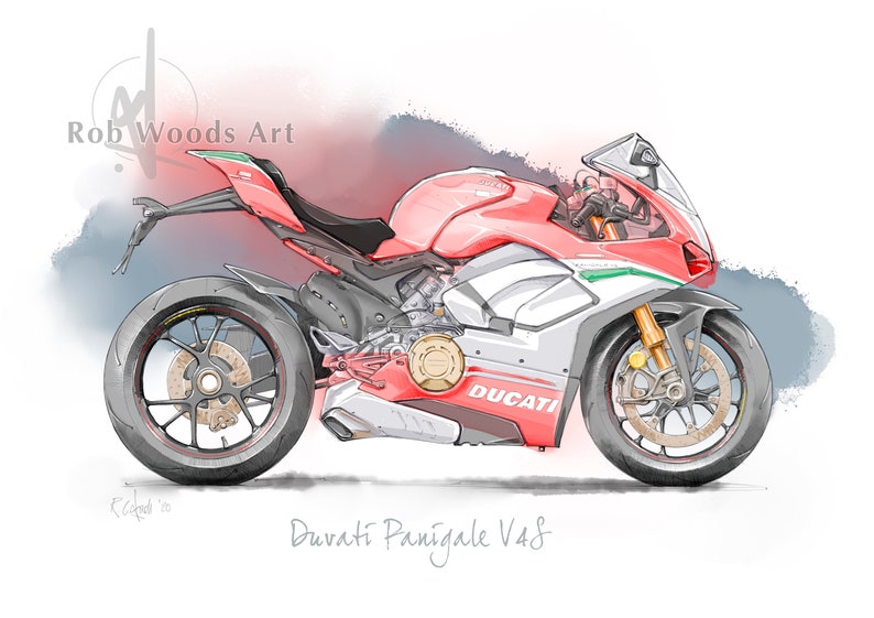 Ducati Panigale V4S Print - Etsy