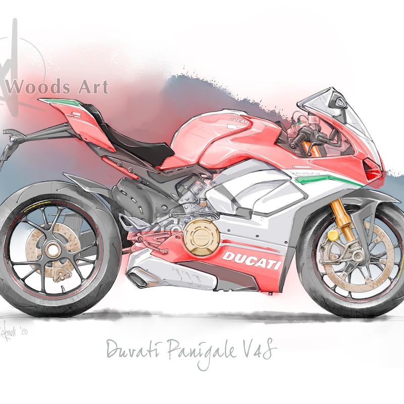 Ducati Art Print - Etsy