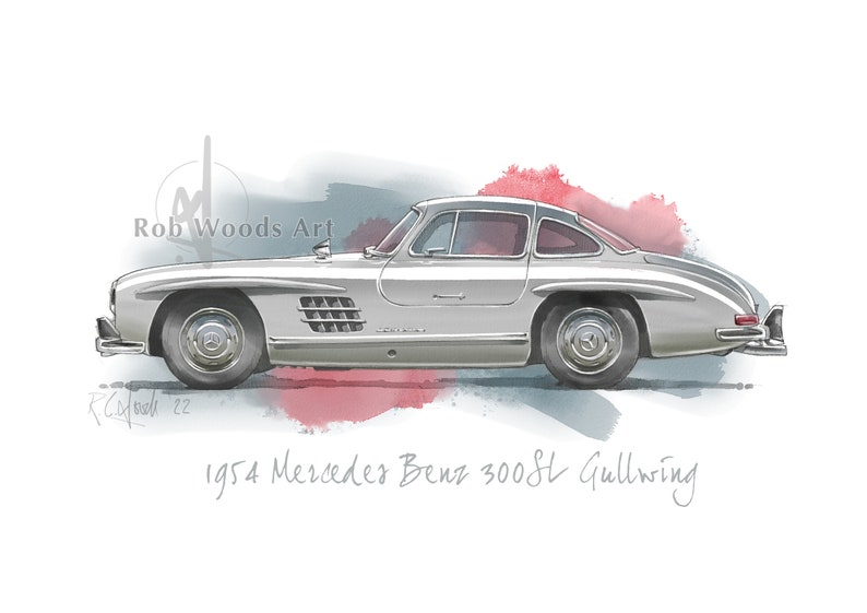 Mercedes Benz 300sl Print - Etsy