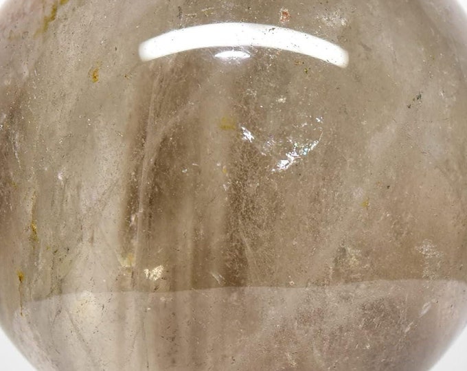 Smoky Quartz W/ Inclusions Carved Sphere Polished 61mm 325g Natural ...