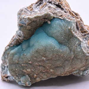 Blue Hemimorphite / Calamine Rough Cluster Natural 625ct 61mm Bubbly ...