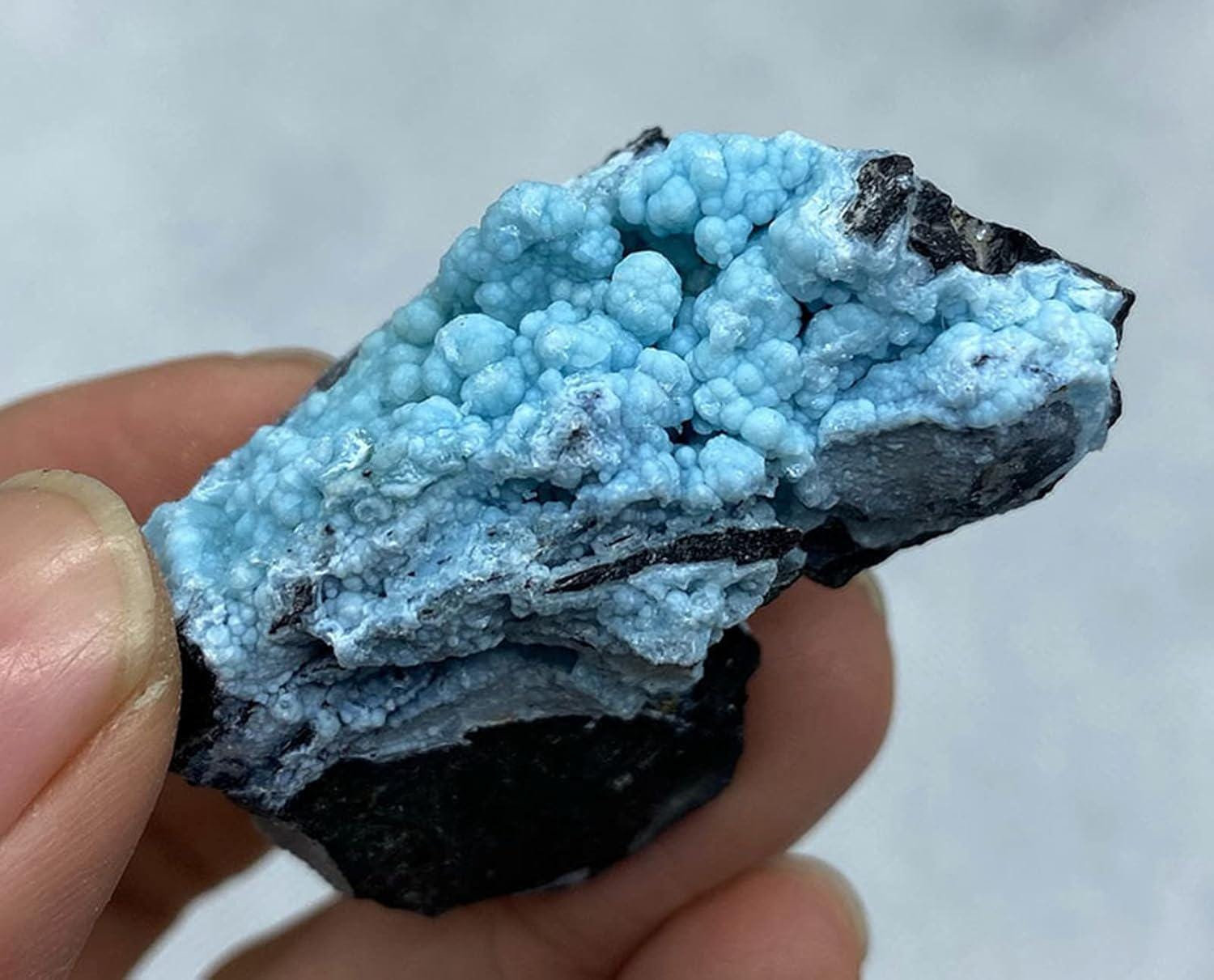 Rich Blue Bubbly Gibbsite Rough Cluster Natural 48mm 205ct Sparkling ...