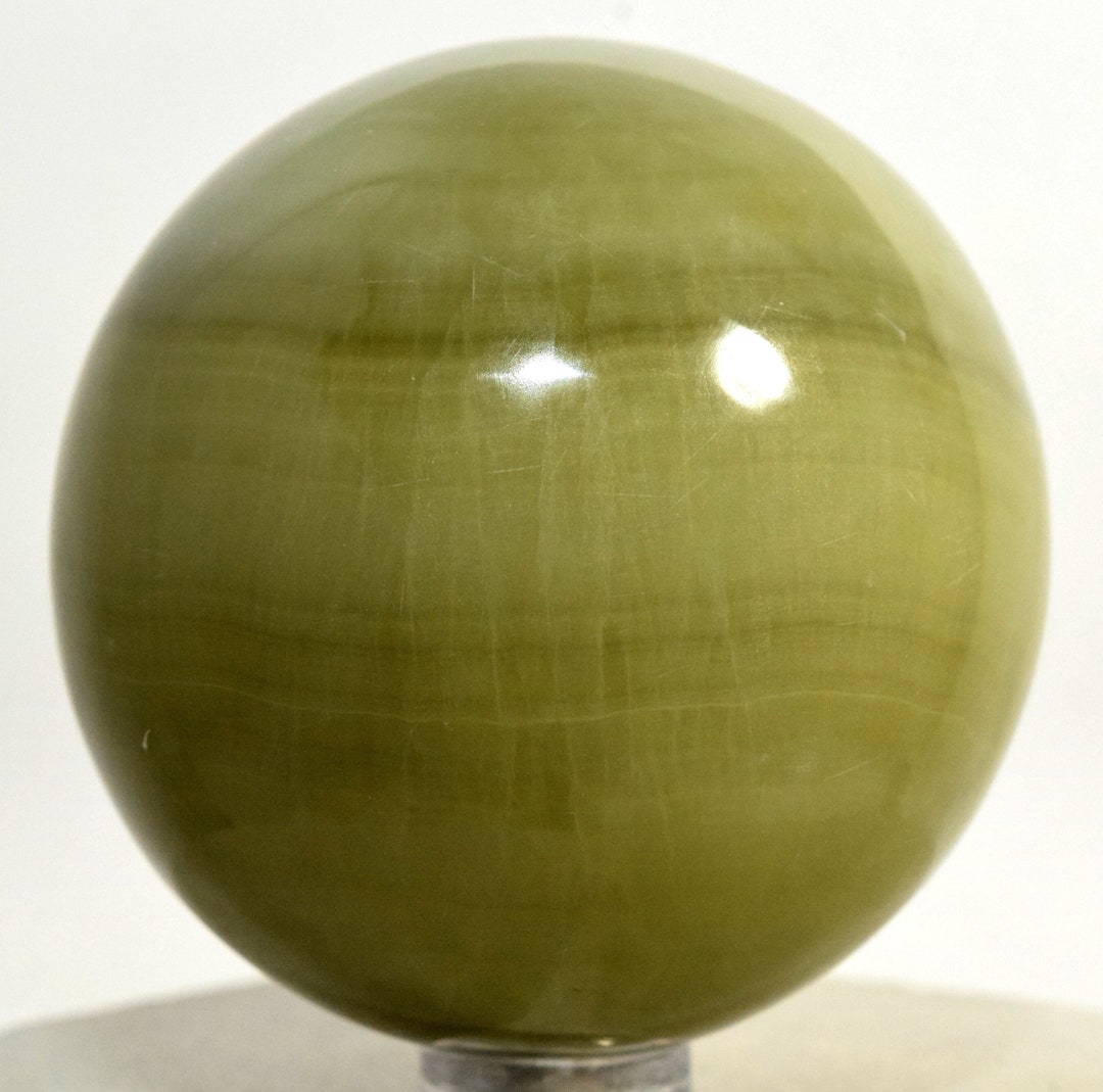 Green Aragonite W/ Inclusions Sphere Polished 59mm 285g Natural ...