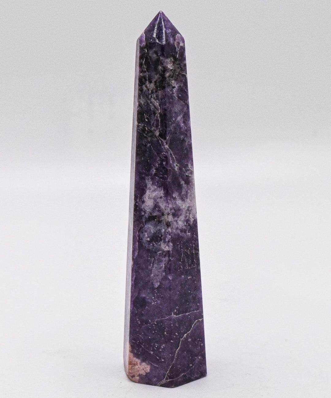 Deep Purple Lepidolite Obelisk Polished 93mm 275ct Natural Lithia Mica ...