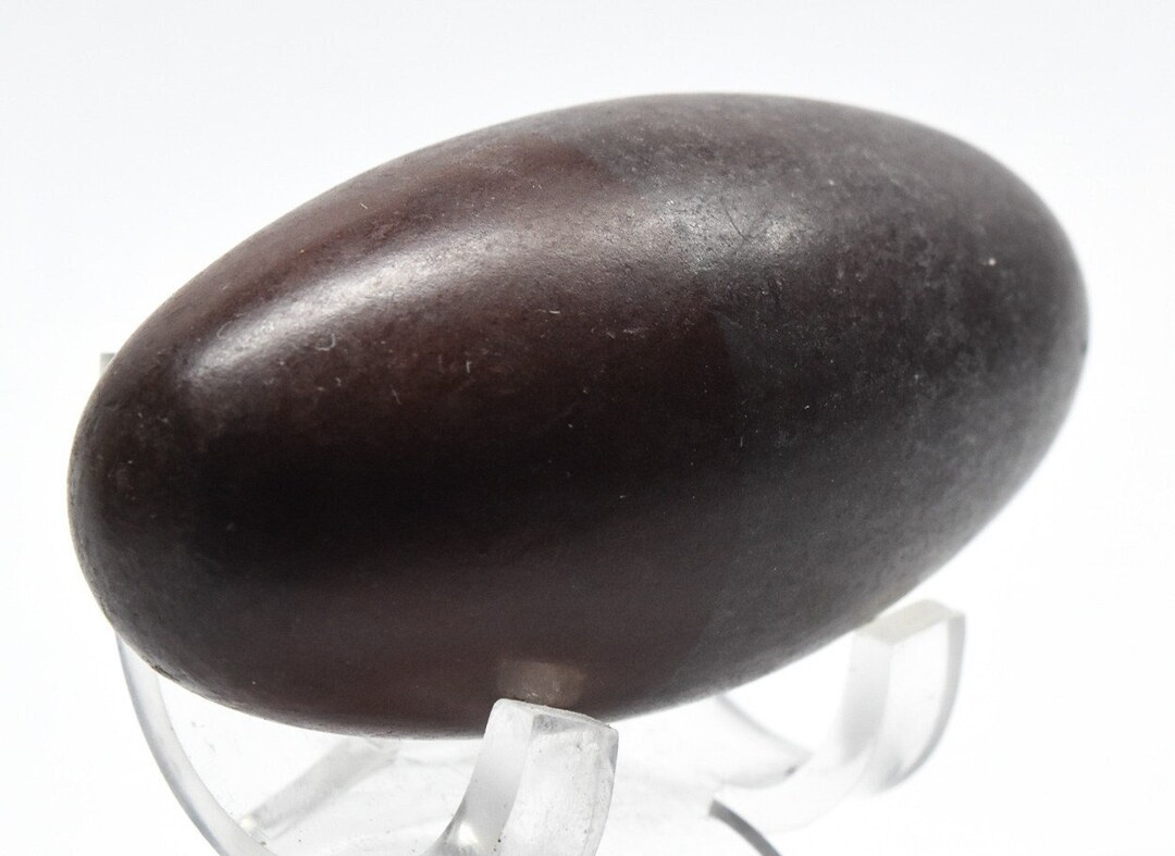 Dark Shiva Lingam Lingham Egg-shaped Stone Polished 73mm 130g Natural ...
