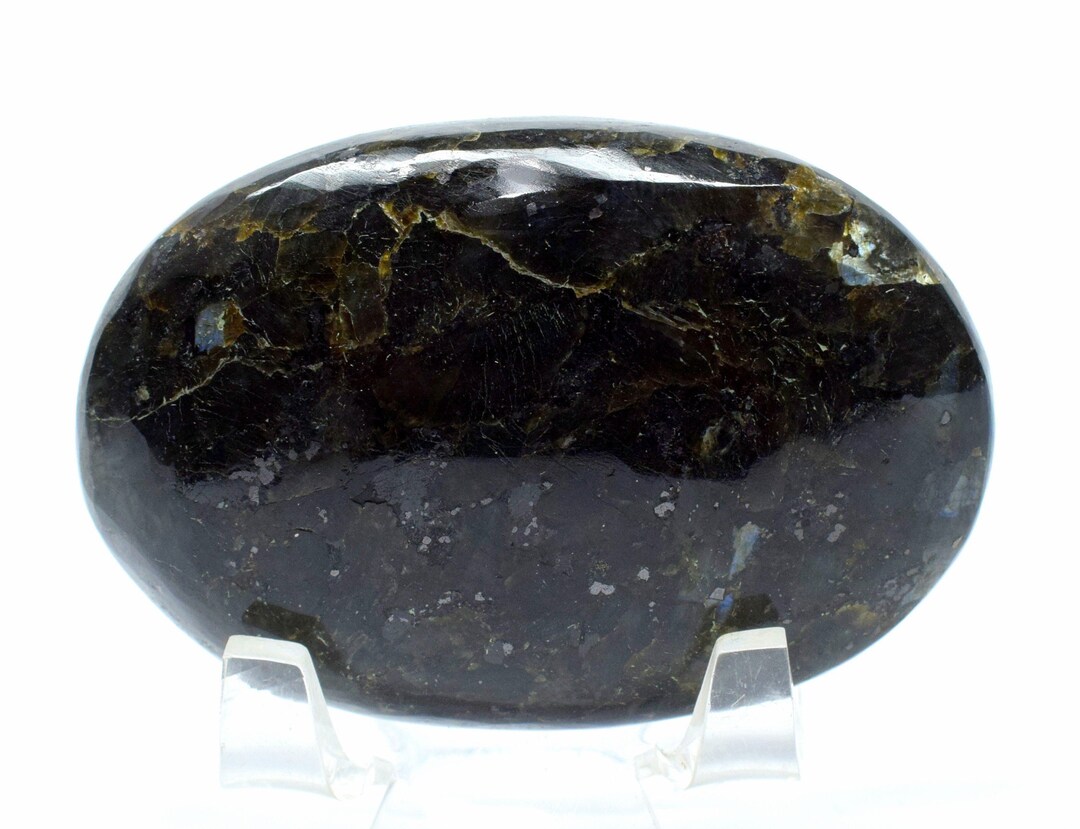 Rainbow Sparkling Larvikite Palm Stone Polished 63mm 85g Natural ...