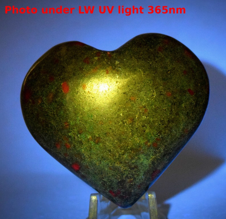 Fuchsite W/ Purple Red Ruby & Blue Kyanite Inclusions Carved Heart ...