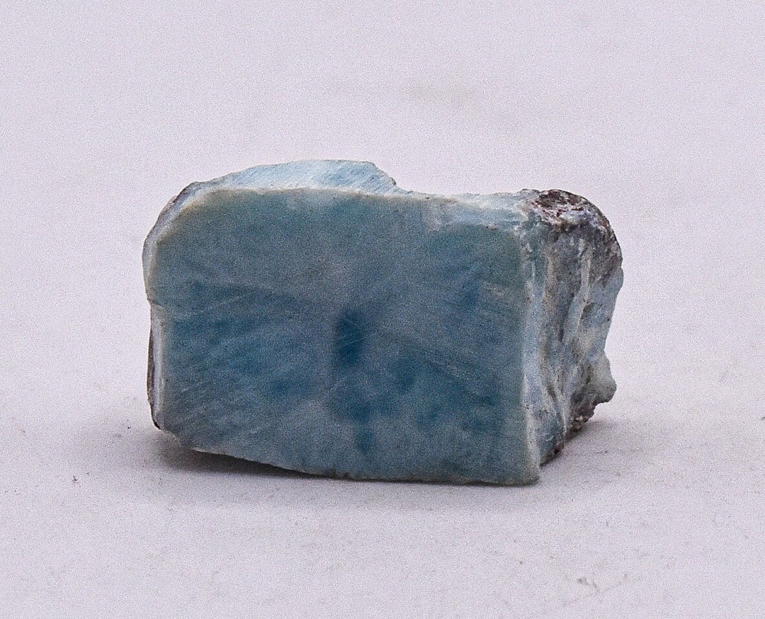 Blue Pectolite Larimar W/ Inclusions Rough Slab Small 20mm 16ct Natural ...