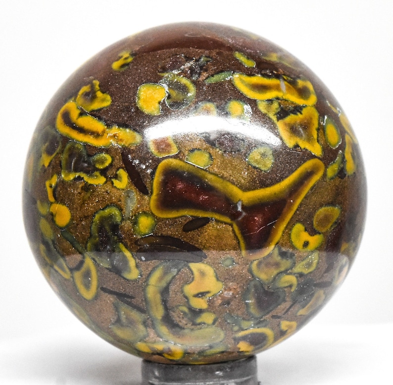 Ajooba / Fruit Jasper Carved Sphere Polished 47mm 150g Natural - Etsy UK