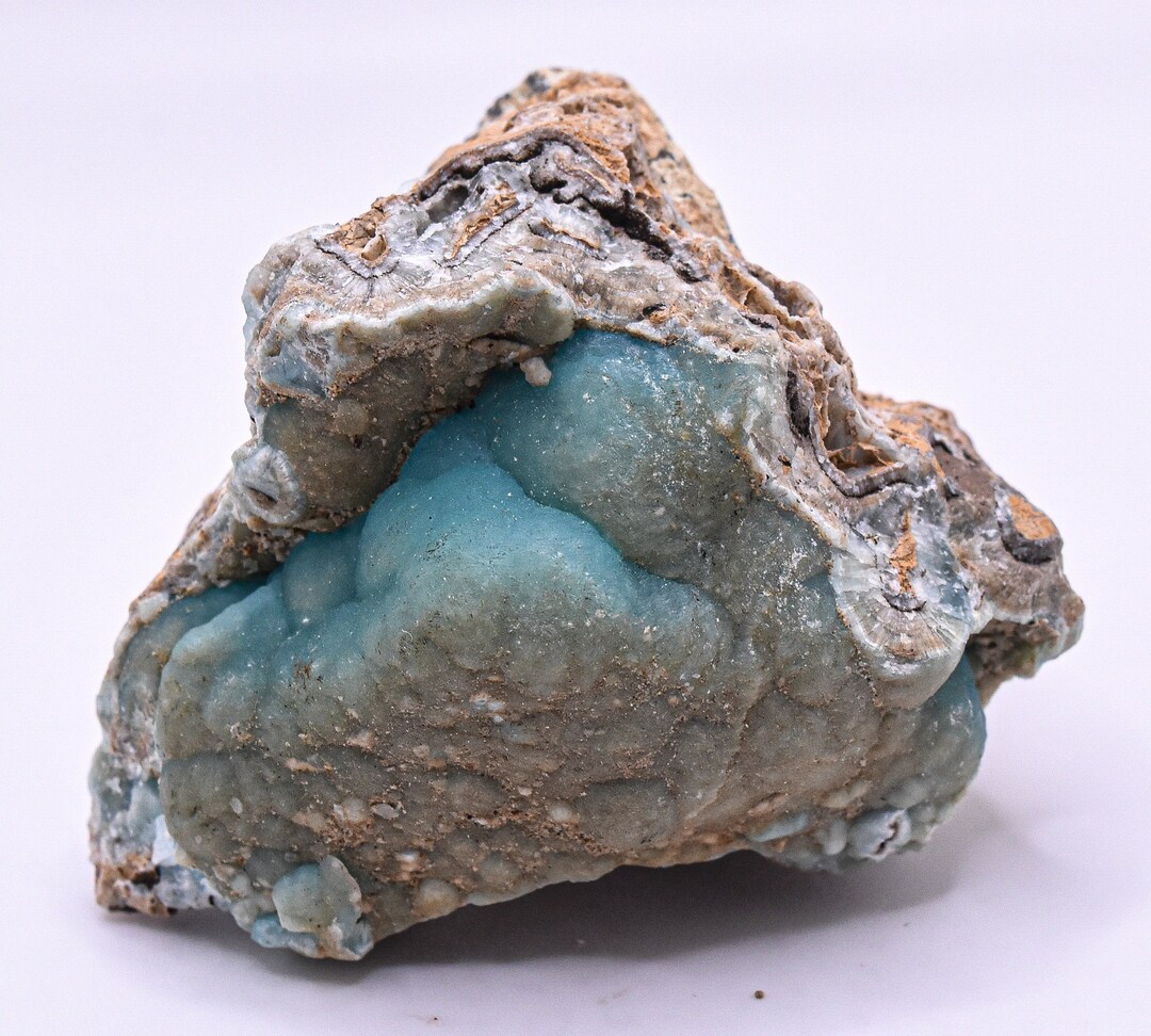 Blue Hemimorphite / Calamine Rough Cluster Natural 625ct 61mm Bubbly ...