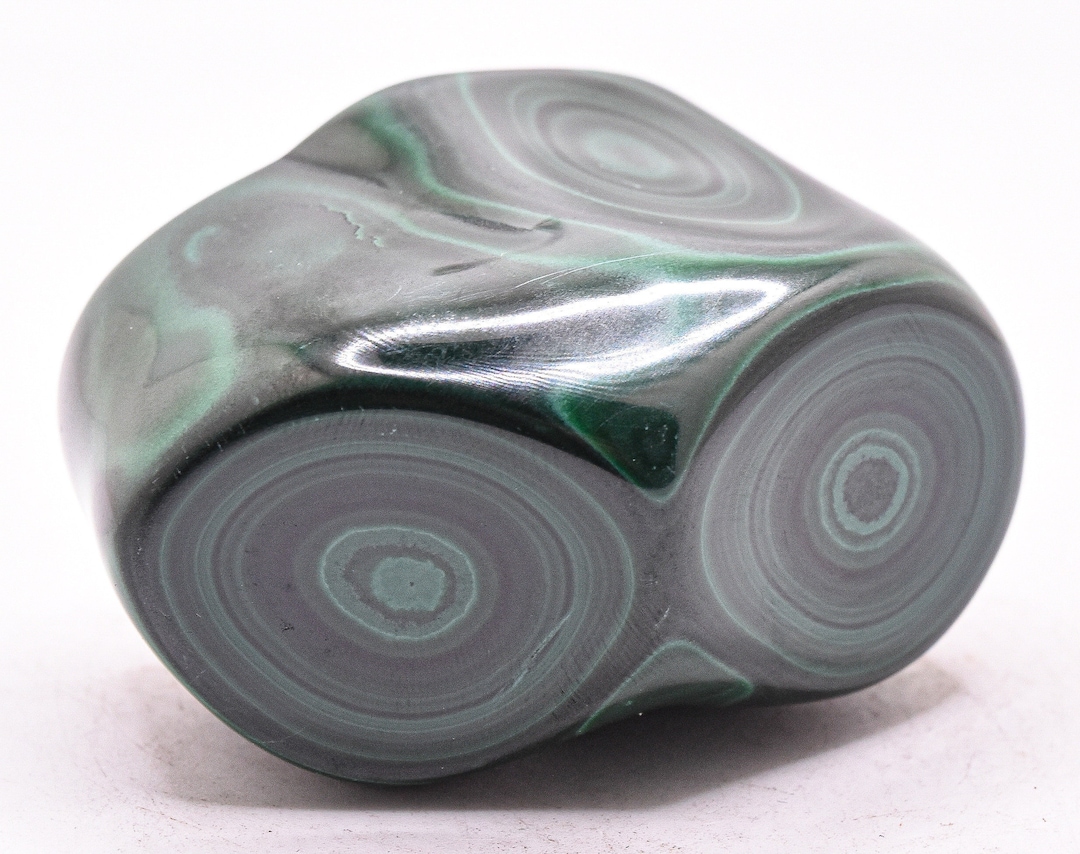 Banded Green Malachite "eyes" Free Form Specimen Polished 56mm 180g ...