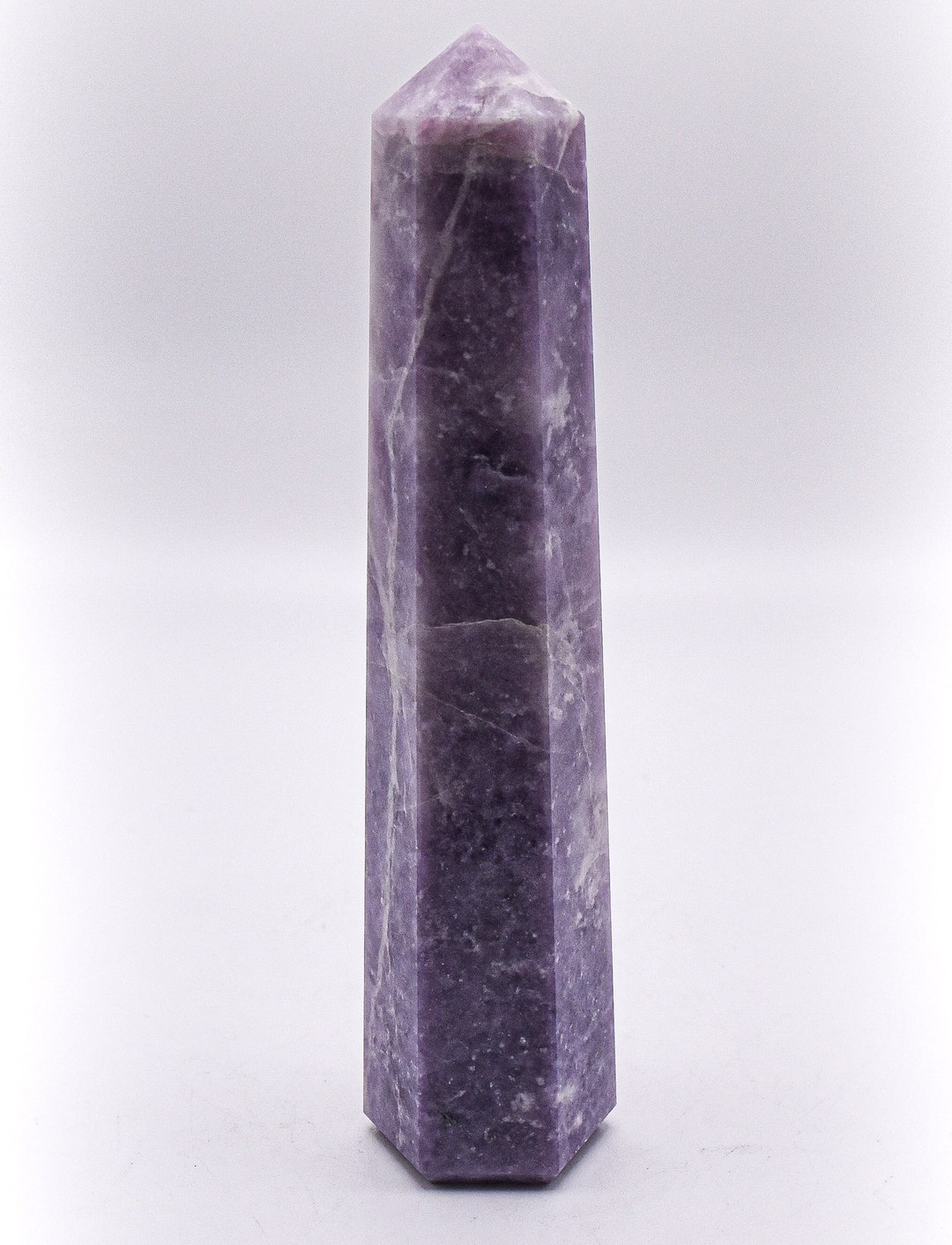 Purple Lilac Lepidolite Obelisk Polished 124mm 140g Natural Lithia Mica ...