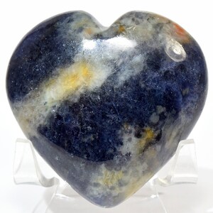 Blue Iolite W/ Inclusions Heart Polished 61mm Natural Sparkling ...