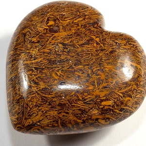 Calligraphy Script Stone / Mariam Jasper Carved Heart Polished 63mm ...