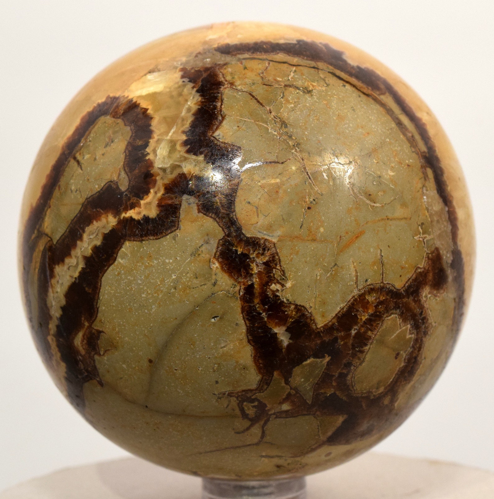Wonderful Septarian Dragon Stone Sphere Polished 69mm 460g Natural ...