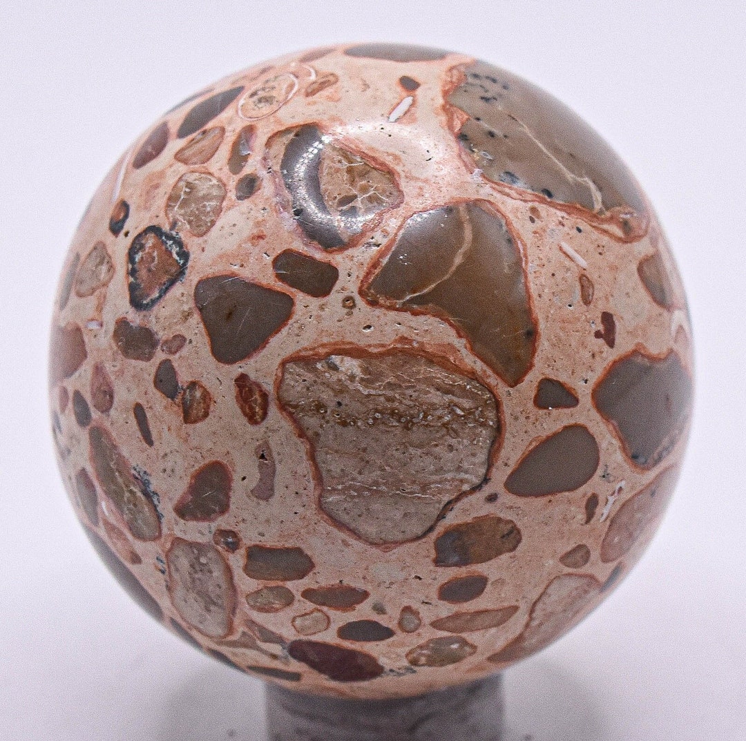 Leopardite Jasper Carved Sphere Polished 41mm 100g Natural Leopardskin ...