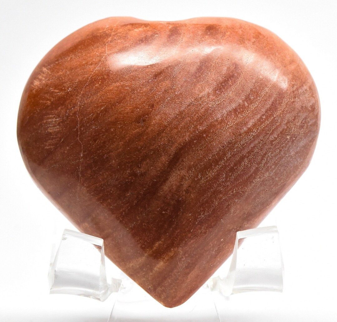Orange Fire Jasper Carved Puffy Heart Polished 55mm 90g Natural Waved ...