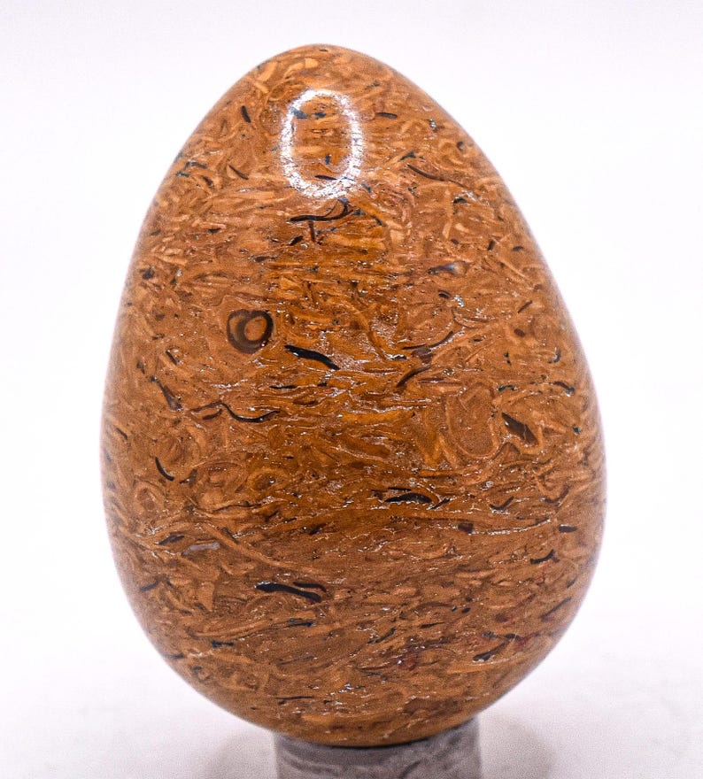 Mariam Jasper / Calligraphy Script Stone Egg Polished 53x38mm Natural ...