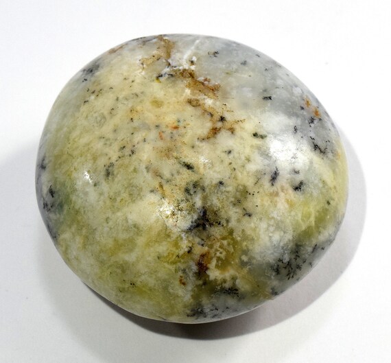 Home & Living White Dendrite Agate w/ Inclusions Carved Sphere Polished ...