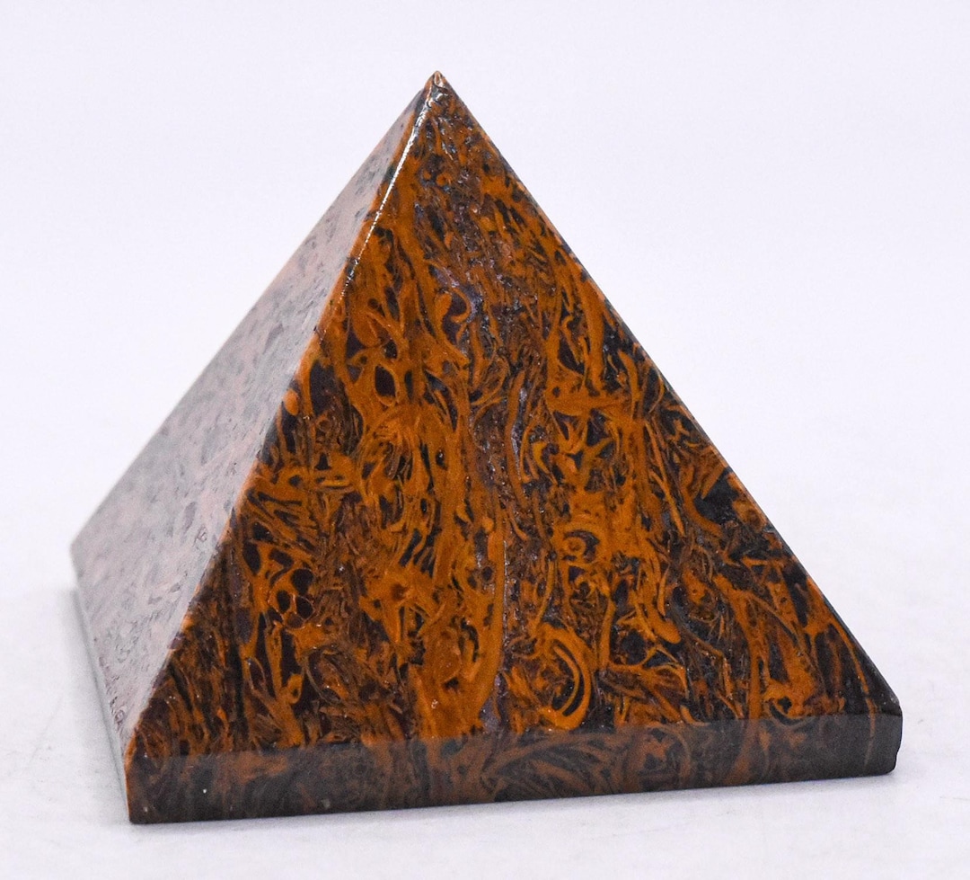 Mariam Jasper / Calligraphy Script Stone Pyramid Polished 52mm 130g ...