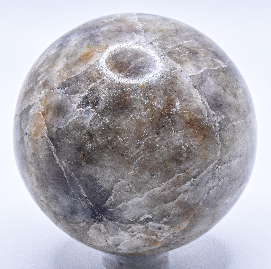 Silverish Blue W/ Orange Iolite Cordierite Sphere Polished 55mm 240g ...