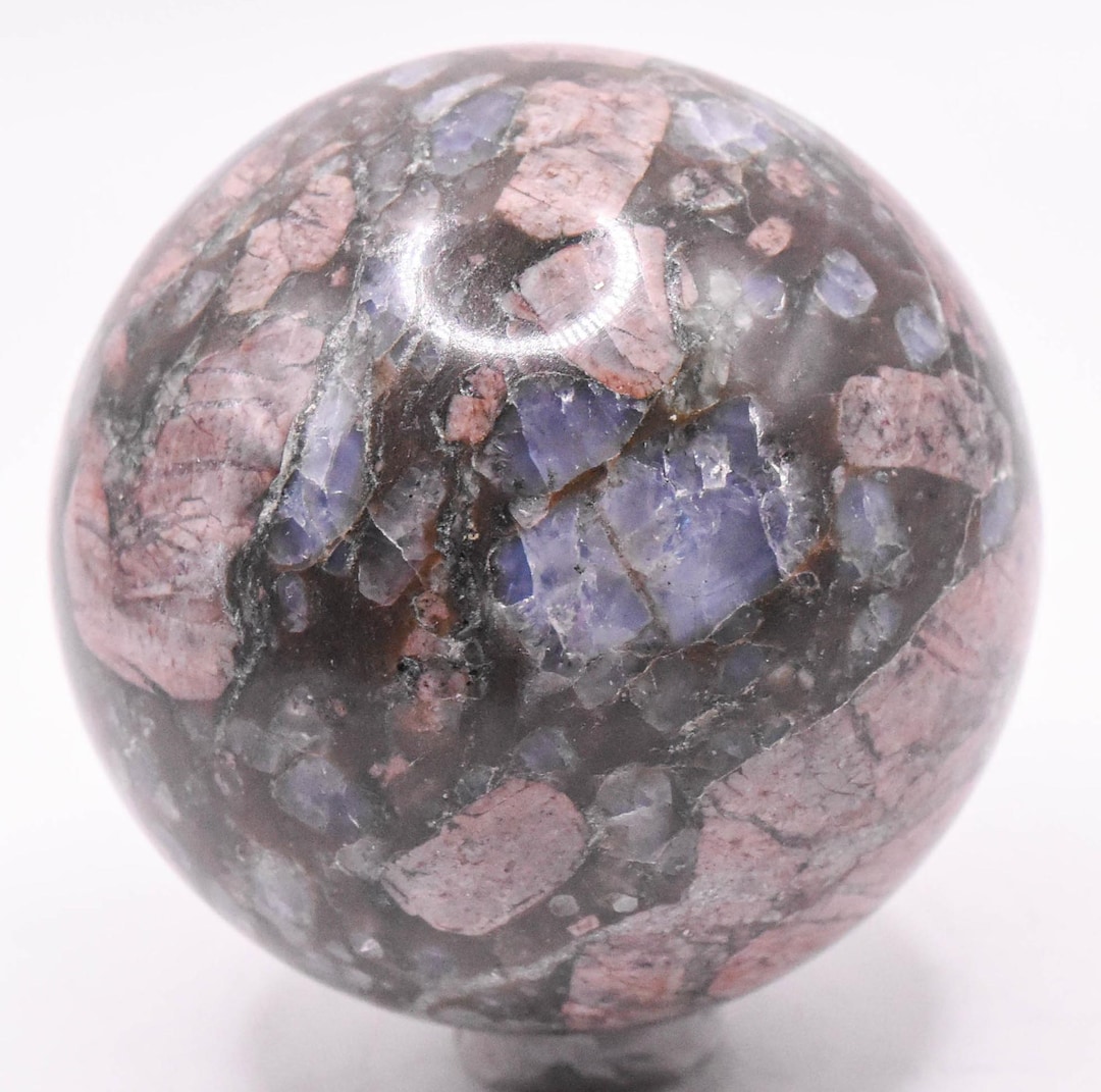 Llanite / Que Sera Carved Sphere Polished 56mm 255g Natural Blue ...
