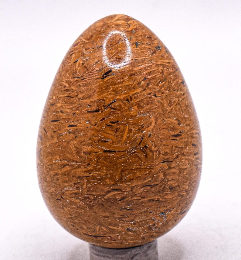 Mariam Jasper / Calligraphy Script Stone Egg Polished 53x38mm Natural ...