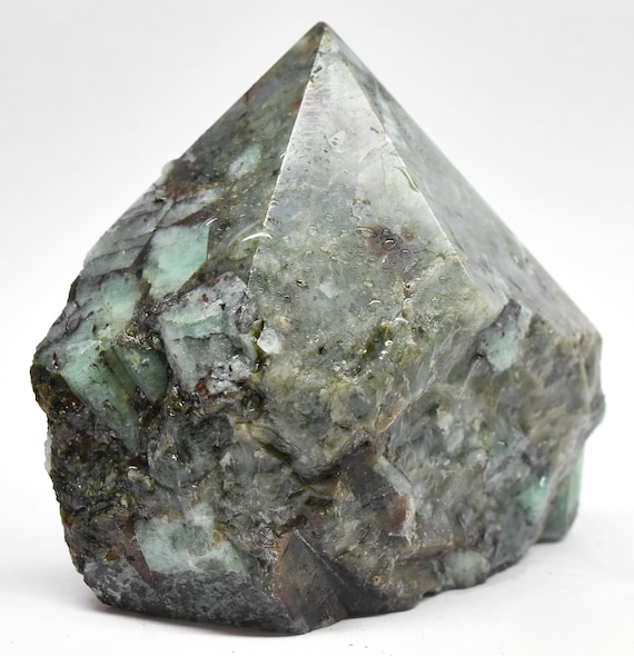 Green Emerald Rough in Rock Matrix Carved Into Point 68mm 325g - Etsy
