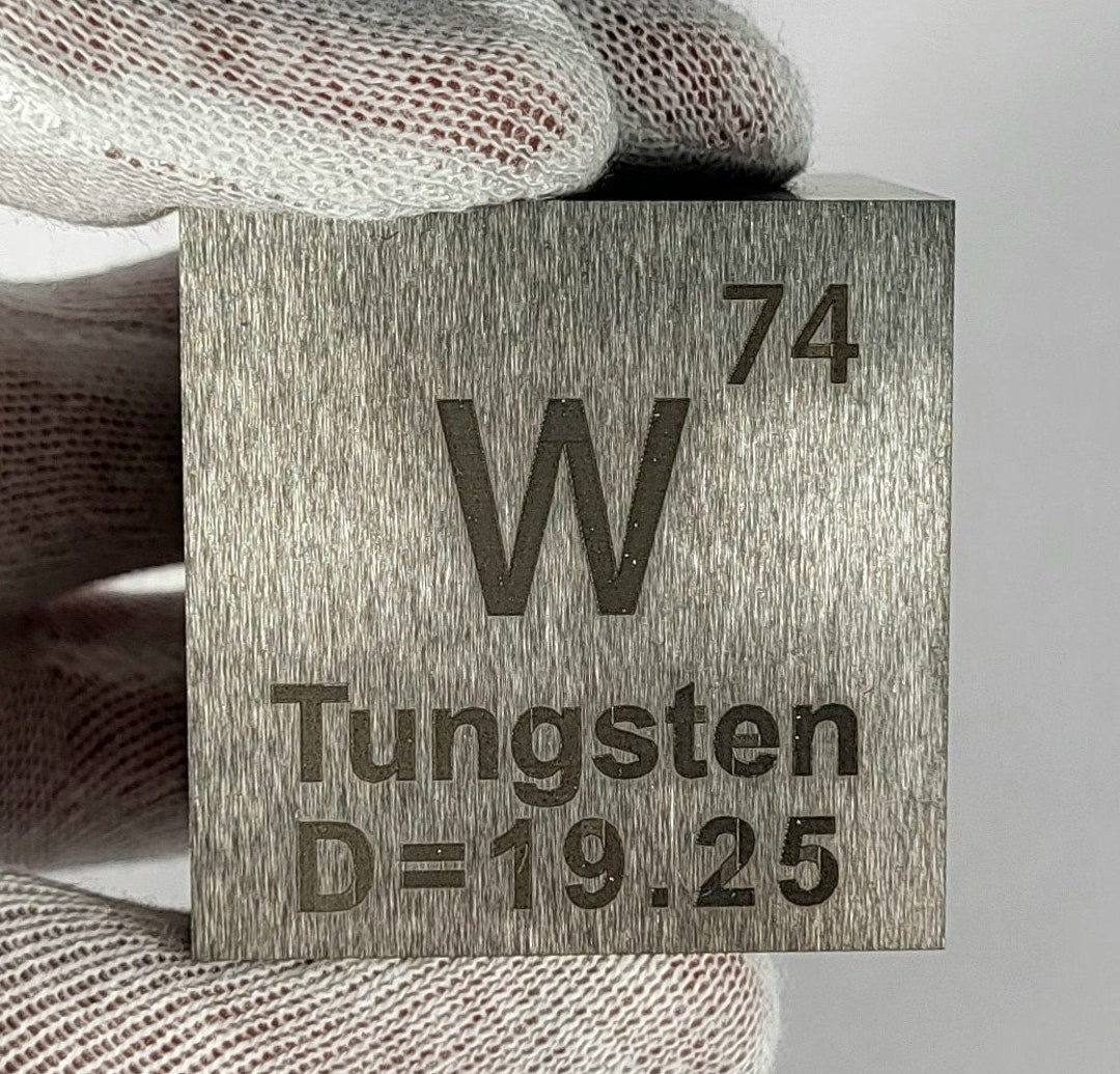 38.1mm 1.5" Tungsten Wolfram Metal Cube 1KG! in Acrylic Box up to 99.9% ...