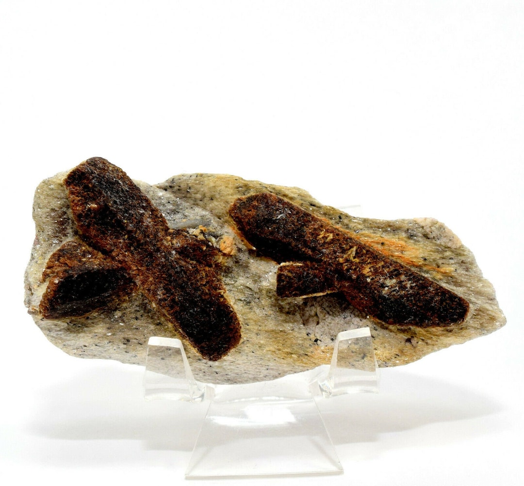Staurolite Double Cross-shaped Stone Mineral Twinned Natural 84mm 375ct ...