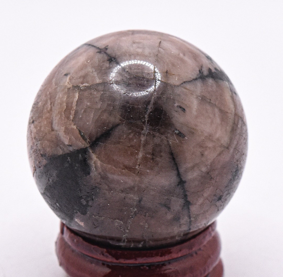 Chiastolite Cross Stone Carved Sphere Polished 37mm 90g - Etsy