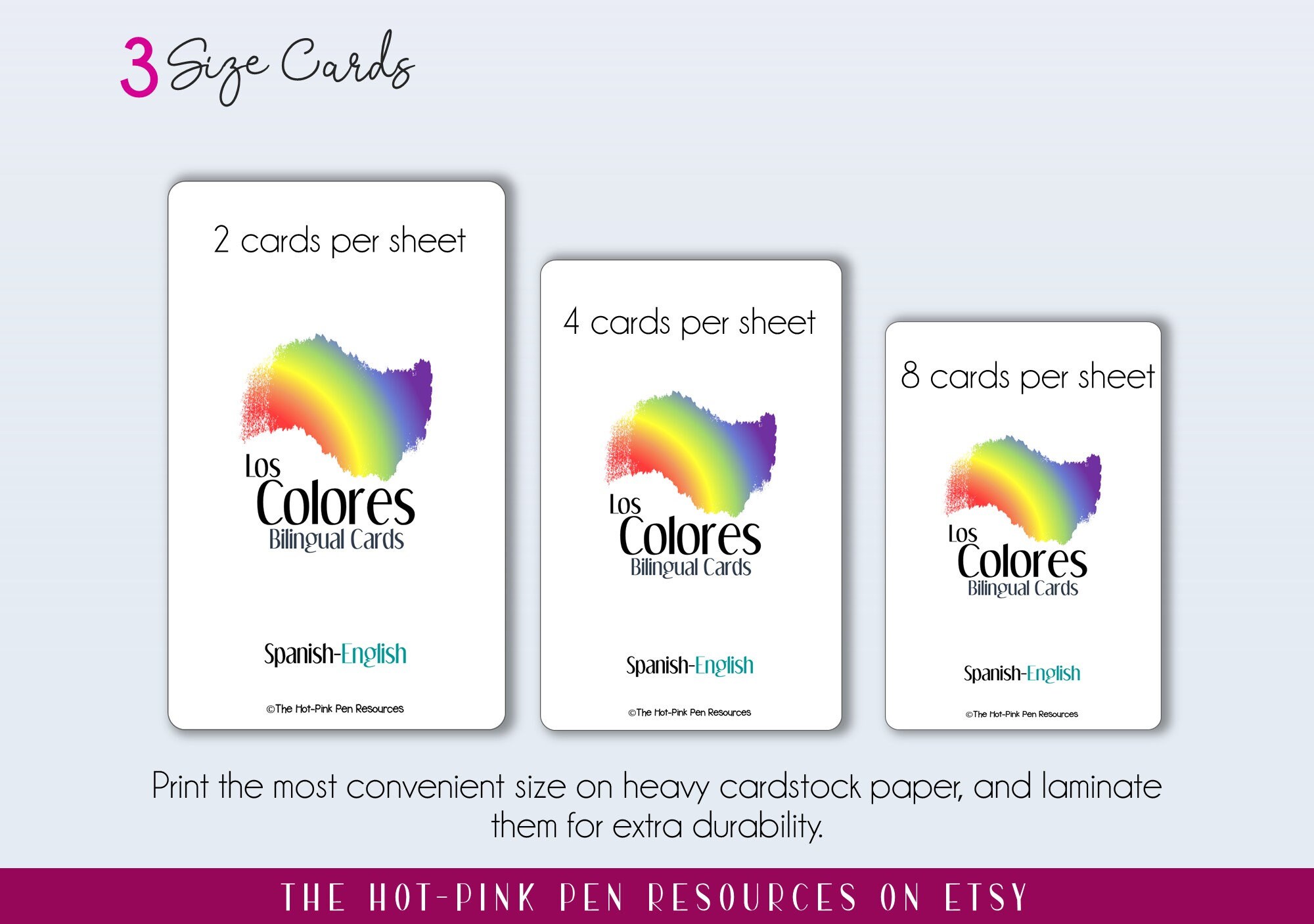 I Colori Colori Flashcard MONTESSORI Flashcard bilingue spagnolo ...