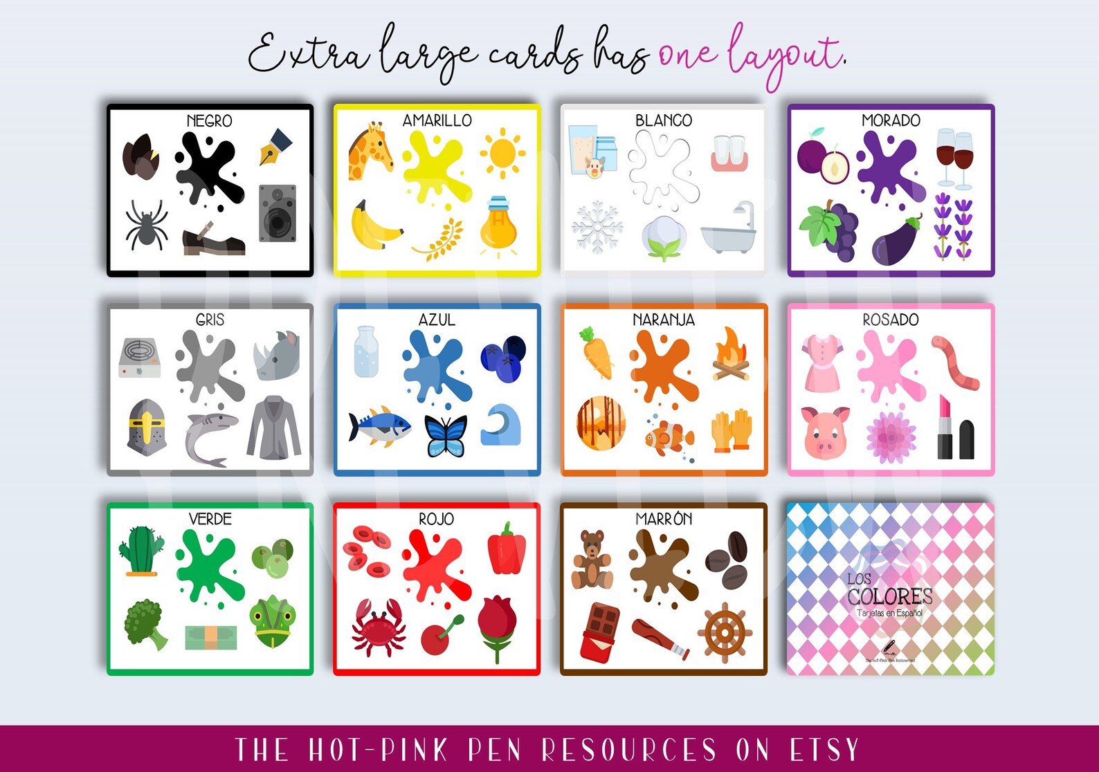 Los Colores Flashcards En Español| Spanish Colors | Spanish Toodlers ...