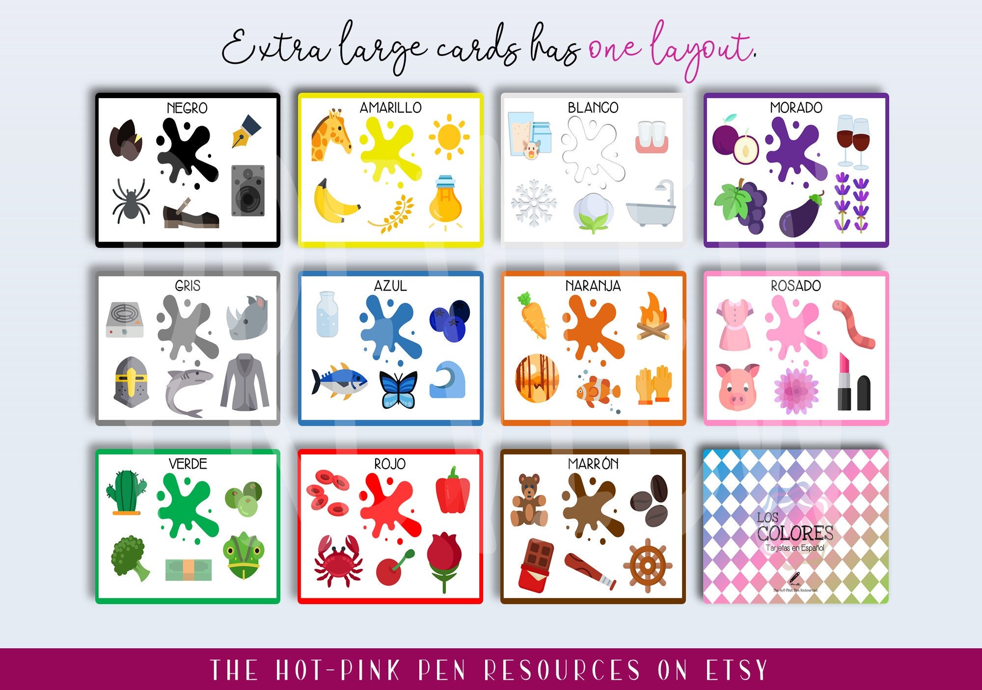 Los Colores Flashcards En Español| Spanish Colors | Spanish Toodlers ...