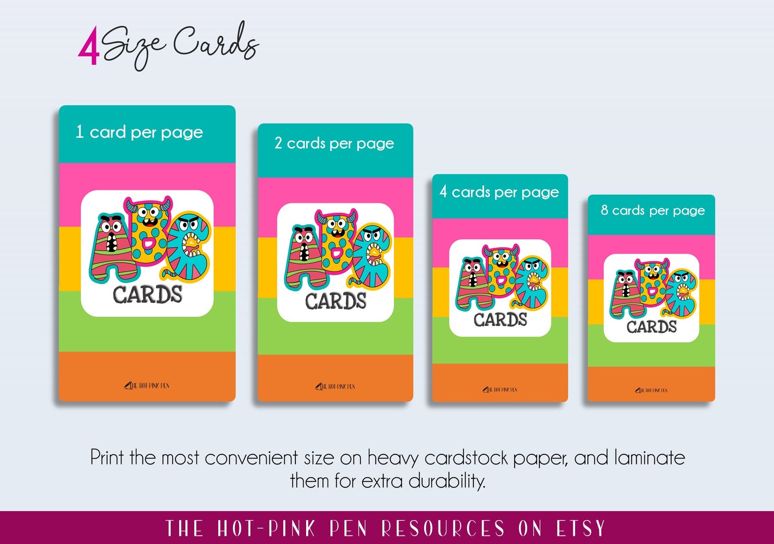 Monster Alphabet Flashcards Funny ABC Letters Pdf - Etsy UK