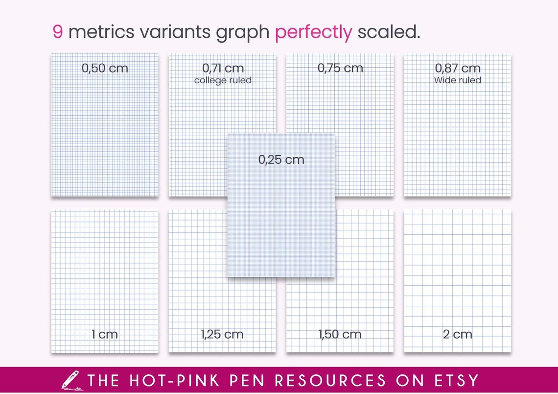 Printable Graph Paper Metric Graph Papers Digital Graph - Etsy
