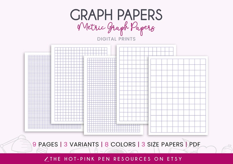 Printable Graph Paper | Metric Graph Papers | Digital Graph Pages ...