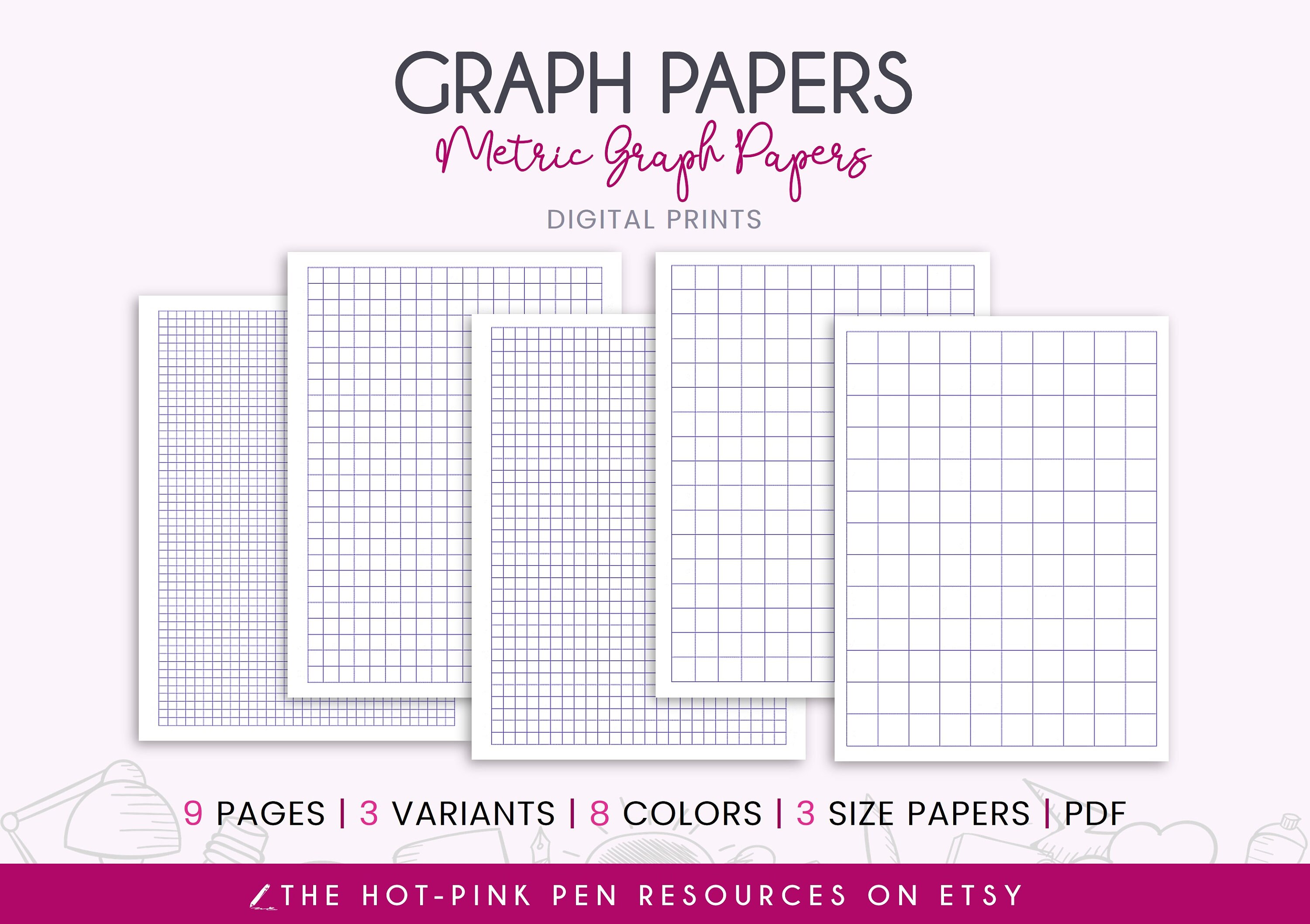 Printable Graph Paper | Metric Graph Papers | Digital Graph Pages ...